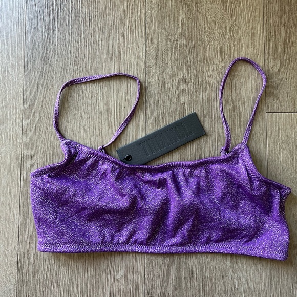 triangl swimwear | Swim | Triangl Violet Sparkle Top | Poshmark